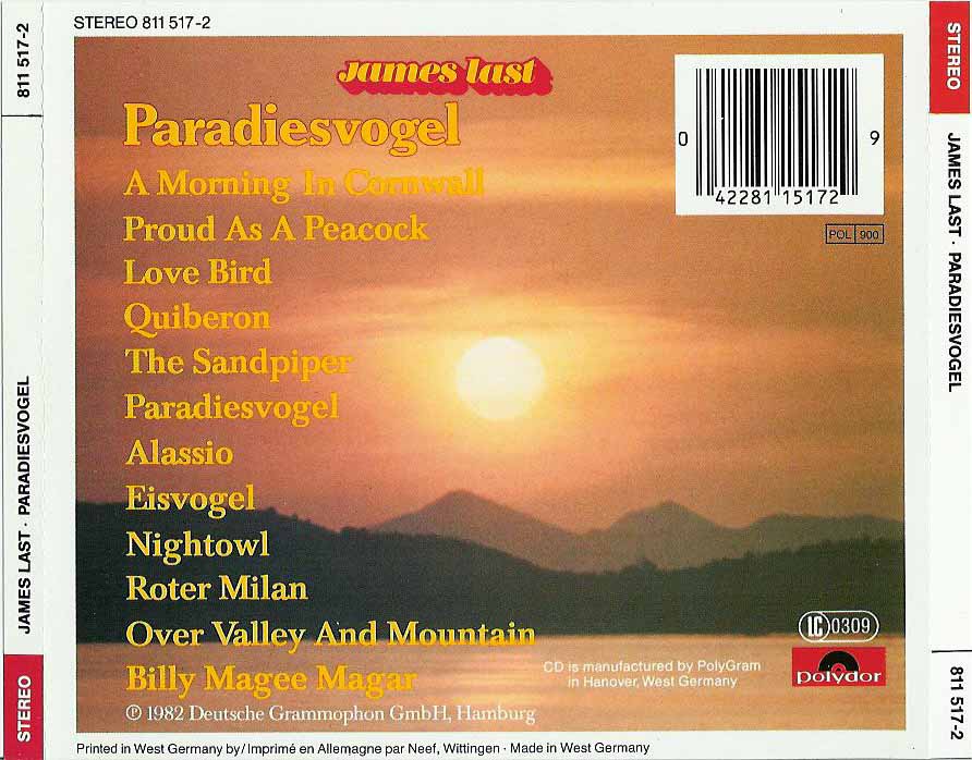 James Last Paradiesvogel : Back | CD Covers | Cover Century | Over 1. ...